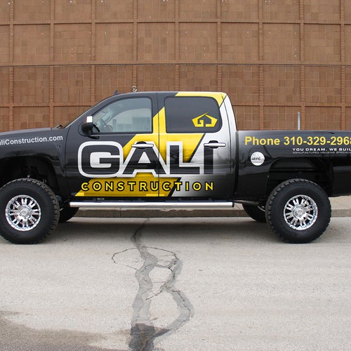 Modern Luxury Construction Truck Wrap Design | Signage contest