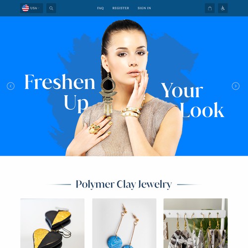 Designs | A new hip web design for women's jewelry | Web page design ...