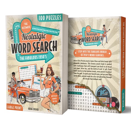 Designs | Design a Fabulous 1950's Word Search Book Cover to appeal to ...