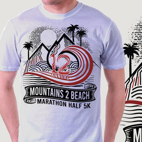 Designs | 2024 Mountains 2 Beach Marathon and Half shirt design | T ...