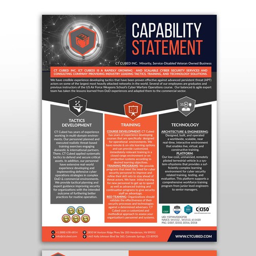 Designs | 2-pager cape statement | Postcard, flyer or print contest