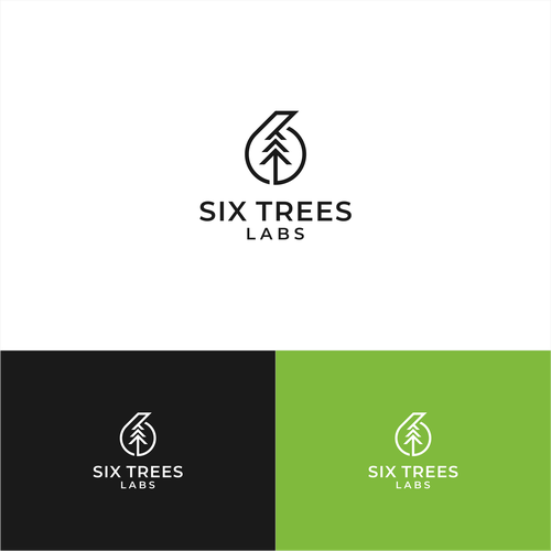 minimalist / bold / brand new "six trees labs" logo & business card ...