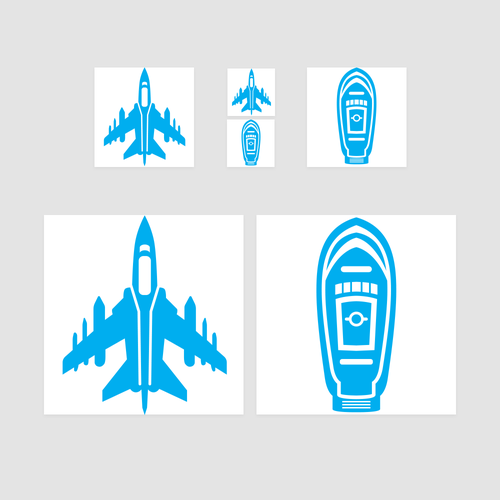 Designs | Basic Jet Airplane and Ship Icons for Website overlay ...