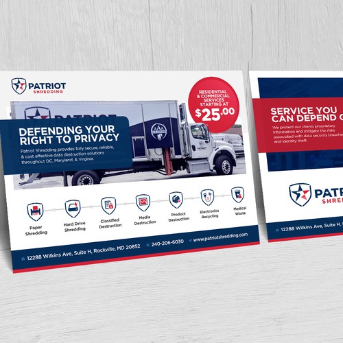 Designs | Two sided postcard to advertise services for a growing ...