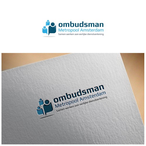 Create a brand identity that says: "Ombudsman Metropool Amsterdam is ...