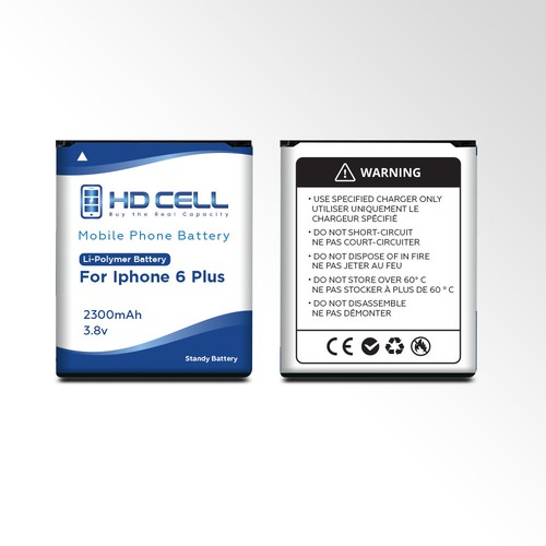 MOBILE PHONE BATTERY LABEL STICKER | Product packaging contest