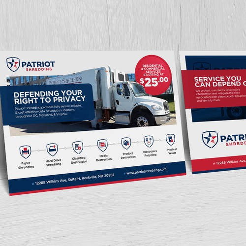 Designs | Two sided postcard to advertise services for a growing ...