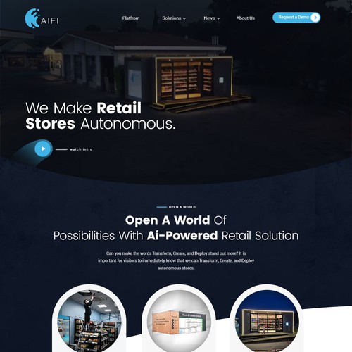 Designs | AiFi Website Redesign - Design/Layout Only (No Coding) | Web ...