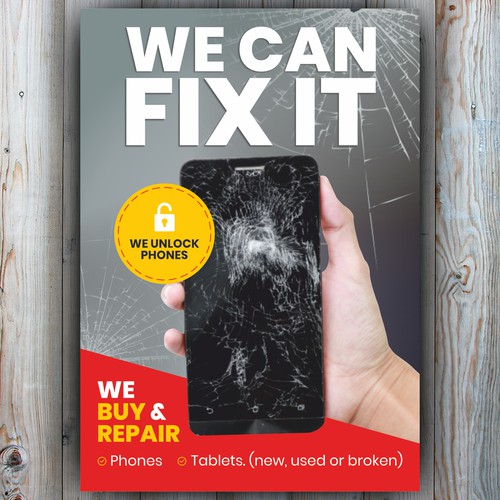 Designs | Phone Repair Poster | Poster contest