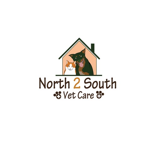 Create a mobile vet logo using my two adorable and loved pets as the ...