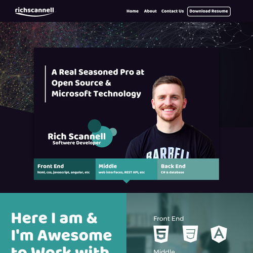 Personal website landing page Software Developer | Landing page design ...