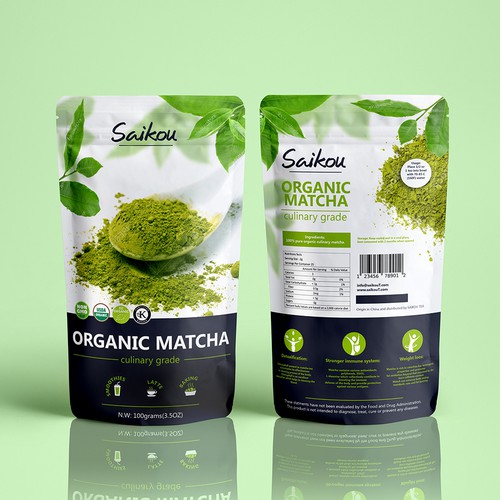 Create matcha green tea labels for new brand | Product label contest