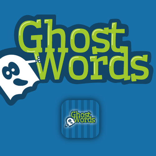 Logo for iPhone game app called Ghost Words | Logo design contest