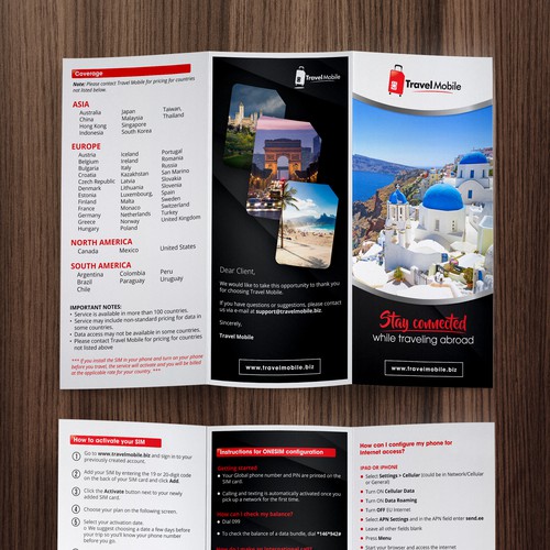 International SIM Card Product Jacket | Brochure contest