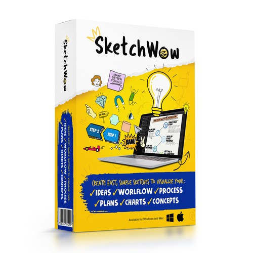 Designs | SketchWow Needs A Catchy New Software Box | Product packaging ...