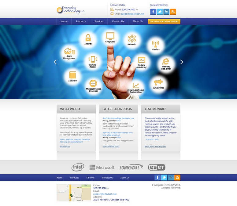 Help Everyday Technology with a new website design | Web page design ...