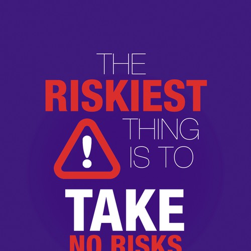 Poster with a quote "The riskiest thing is to take no risks" | Postcard ...