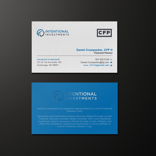 Create business card for investment firm positively impacting the world ...