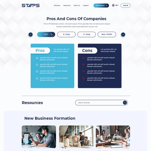 Designs | Modern and Sleek Business Services Saas Provider Website ...