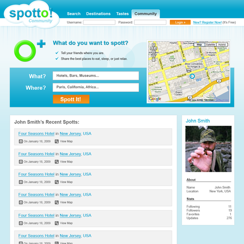 Web template for micro blogging site | Web page design contest