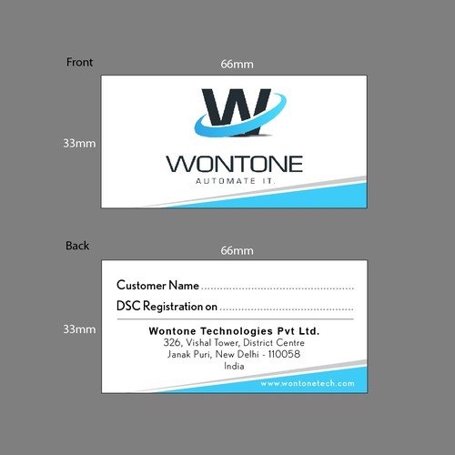 Key chain and guarantee card design | Other clothing or merchandise contest