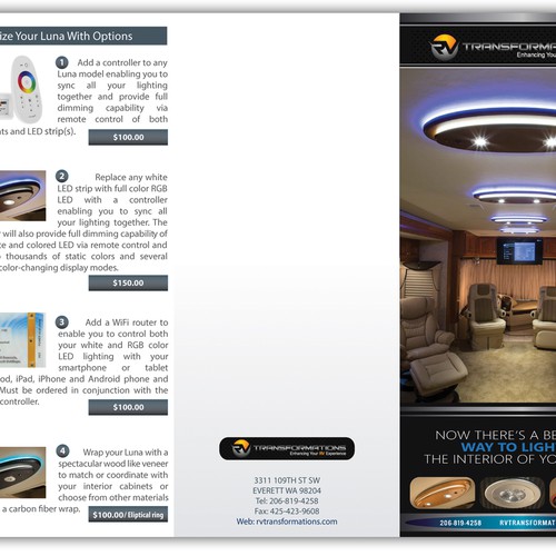 Create a stunning brochure for an exciting new LED lighting design ...