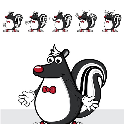 Create a funny and captivating animation for Stinky Skunk game ...