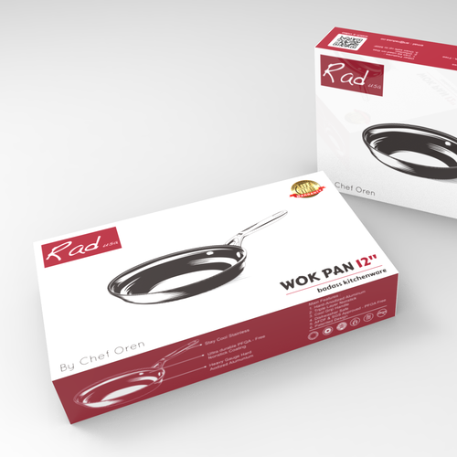Design a CLEAN, RAD Box for a Saute/Wok Pan | Product packaging contest