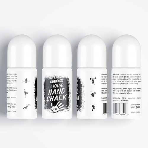 Designs | Product label for liquid hand chalk | Product label contest