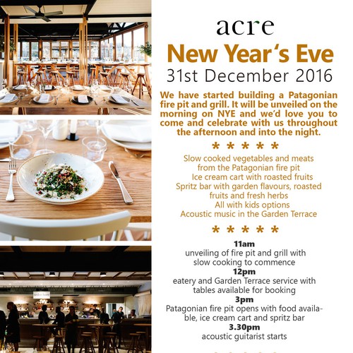 New Year’s Eve Patagonia Fire Pit event flyer | Postcard, flyer or ...