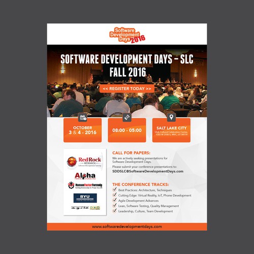 Software Development Conference Flyer Wanted | Postcard, flyer or print ...