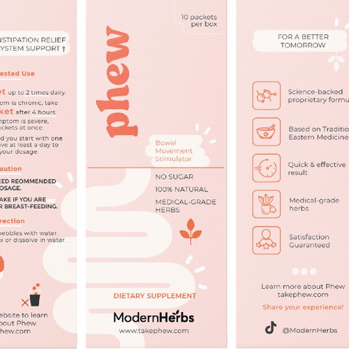 Designs | Modern herbal wellness brand. Supplement for constipation ...