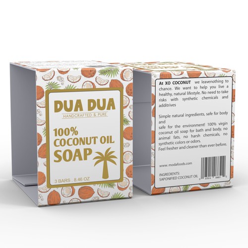 Dua dua 100% coconut oil soap | Product label contest | 99designs