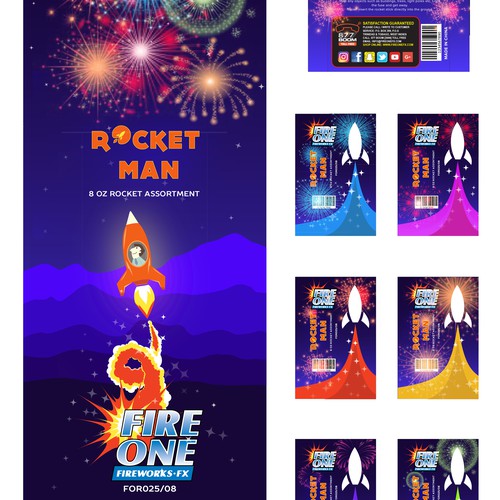 Create an exciting playful package for Rocket Fireworks! | Product ...