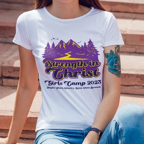 Designs | "Strength in Christ" girls camp shirt | T-shirt contest