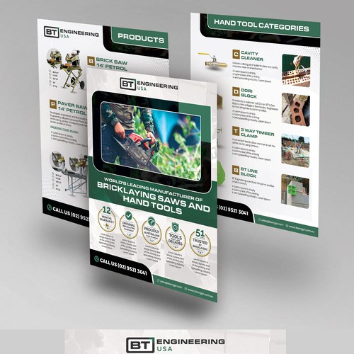 Designs | Attention grabbing 3 page flyer for power tool company ...