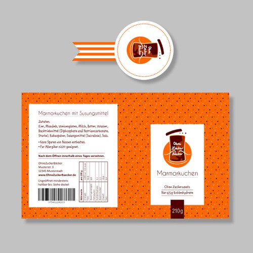 Designs | Design a label for premium low-carb cakes in a jar | Product ...