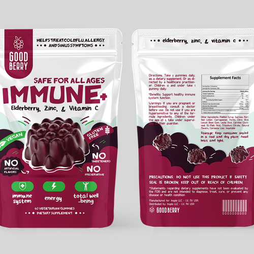 Designs | Modern Illustrated Stand-Up Pouch for Gummy Vitamins ...