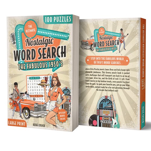 Designs | Design a Fabulous 1950's Word Search Book Cover to appeal to ...