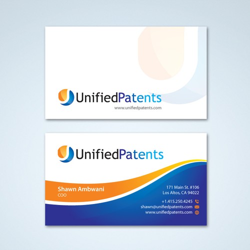 Designs | business card for Unified Patents | Business card contest