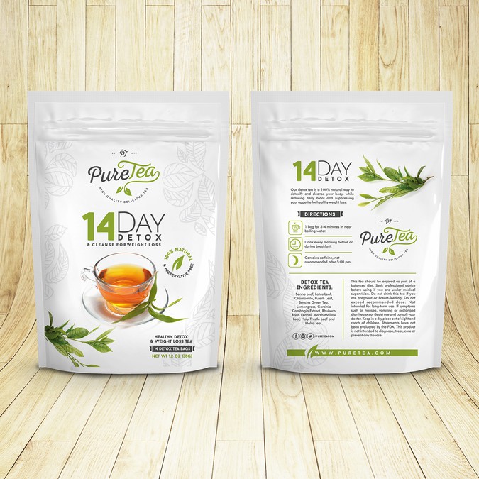 PureTea needs a beautiful package to hold 14 days of Detox Tea ...
