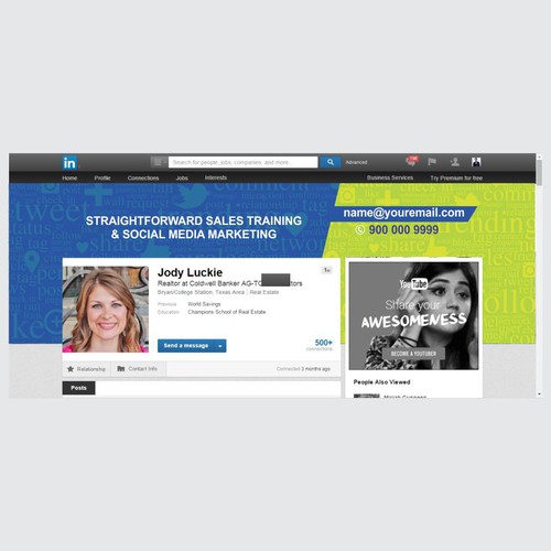 Professional LinkedIn Background for Sales/Social Media Marketing ...