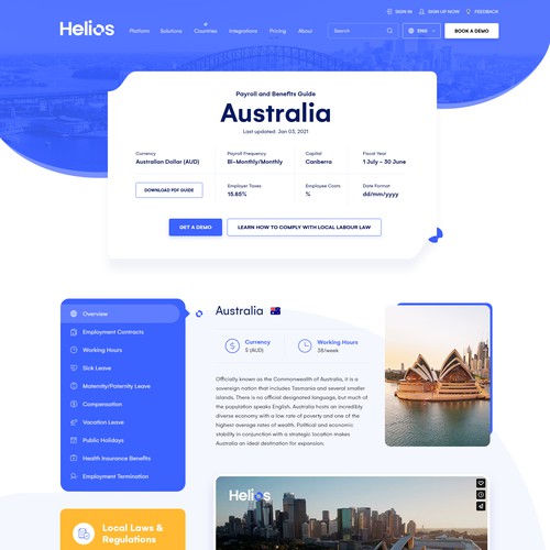 Designs | Helios Website Concept | Web page design contest