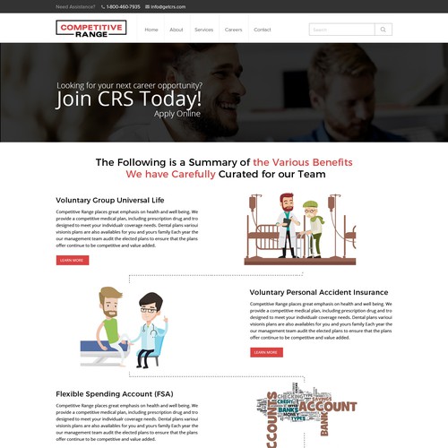 Benefits Page Design/Update | Landing page design contest