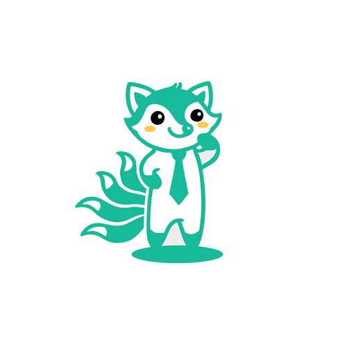 Designs | Fun flat-cartoon website mascot for AI company | Character or ...