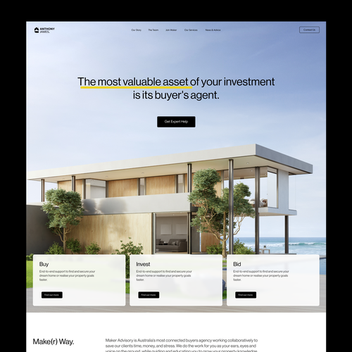 Designs | Create an edgy looking website for a property buyers agency ...