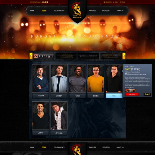 Designs | team spotnet | Web page design contest