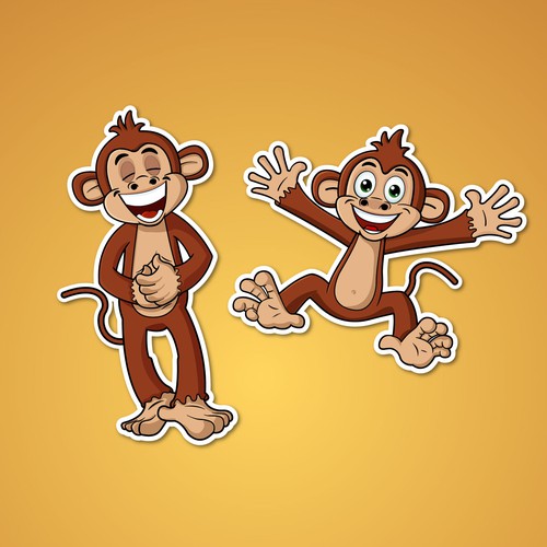 Cute/Funny/Sassy Monkey Character (12 Sticker Pack) | Character or ...
