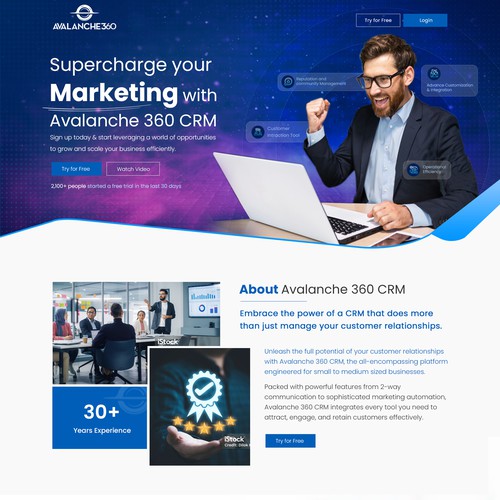 Designs | Software landing page for marketing automation CRM | Landing ...