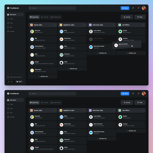 Designs | TrackMyJob (Job Tracker Web Application) | Web page design ...